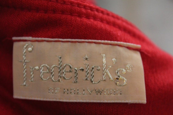 Vintage Fredericks of Hollywood Long Red Dress 1970's… - Gem