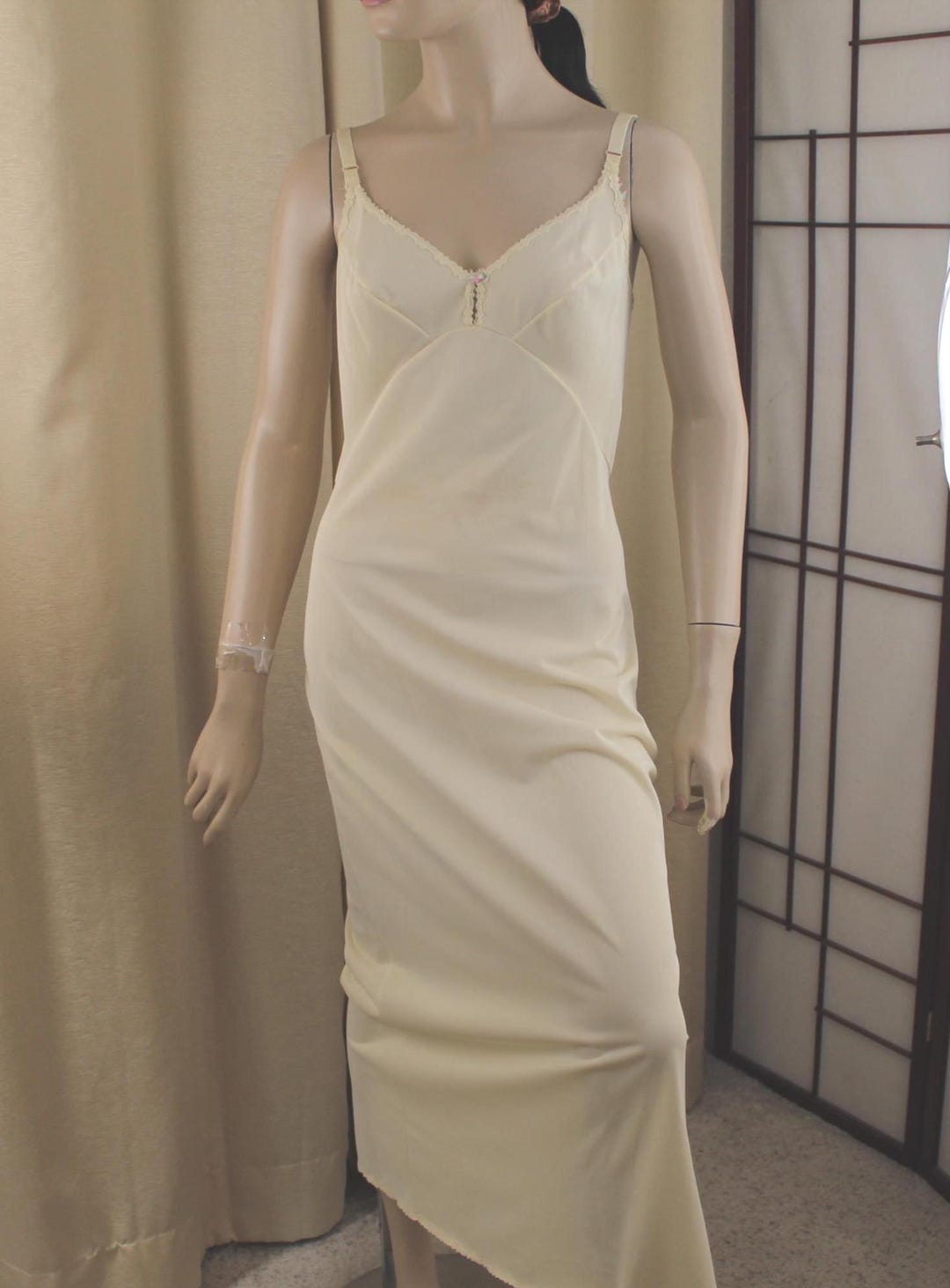 Vintage OLGA Long Yellow Full Slip Size 34 - Etsy