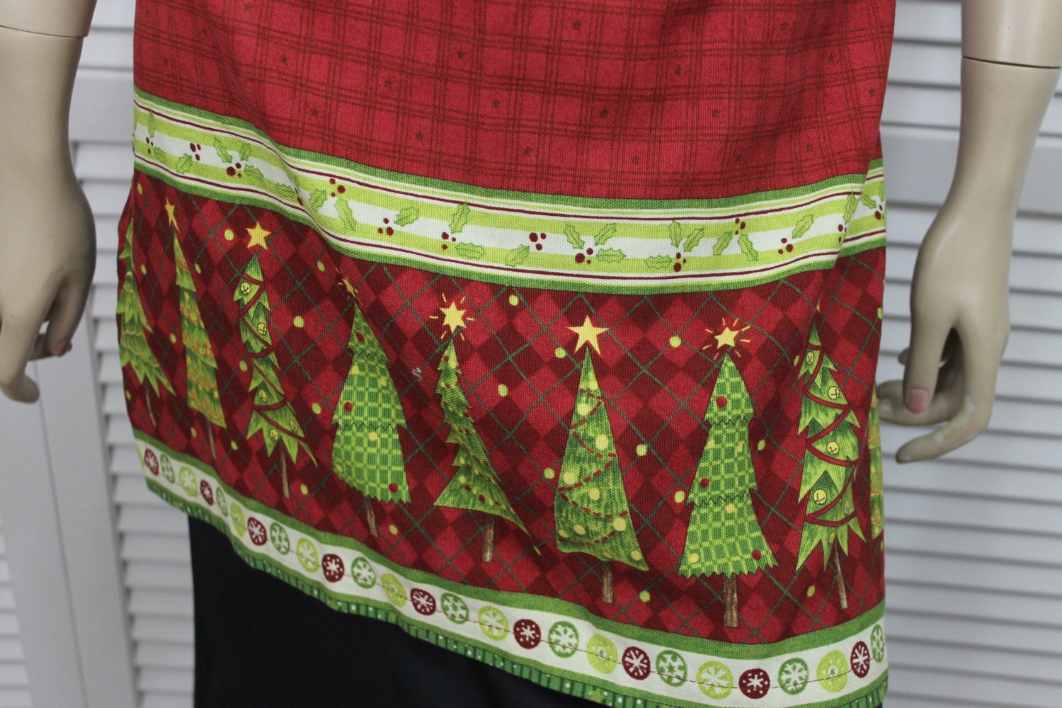 Vintage Full Apron Christmas Snowman Christmas Trees - Etsy