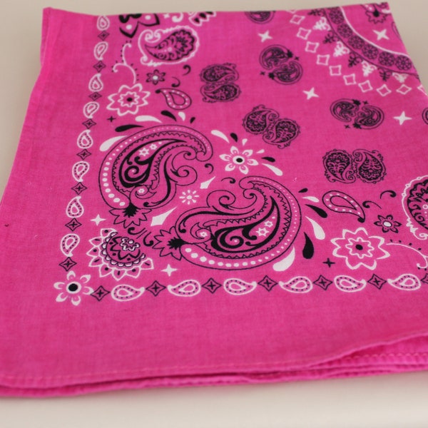 Hot Pink Bandana - Etsy