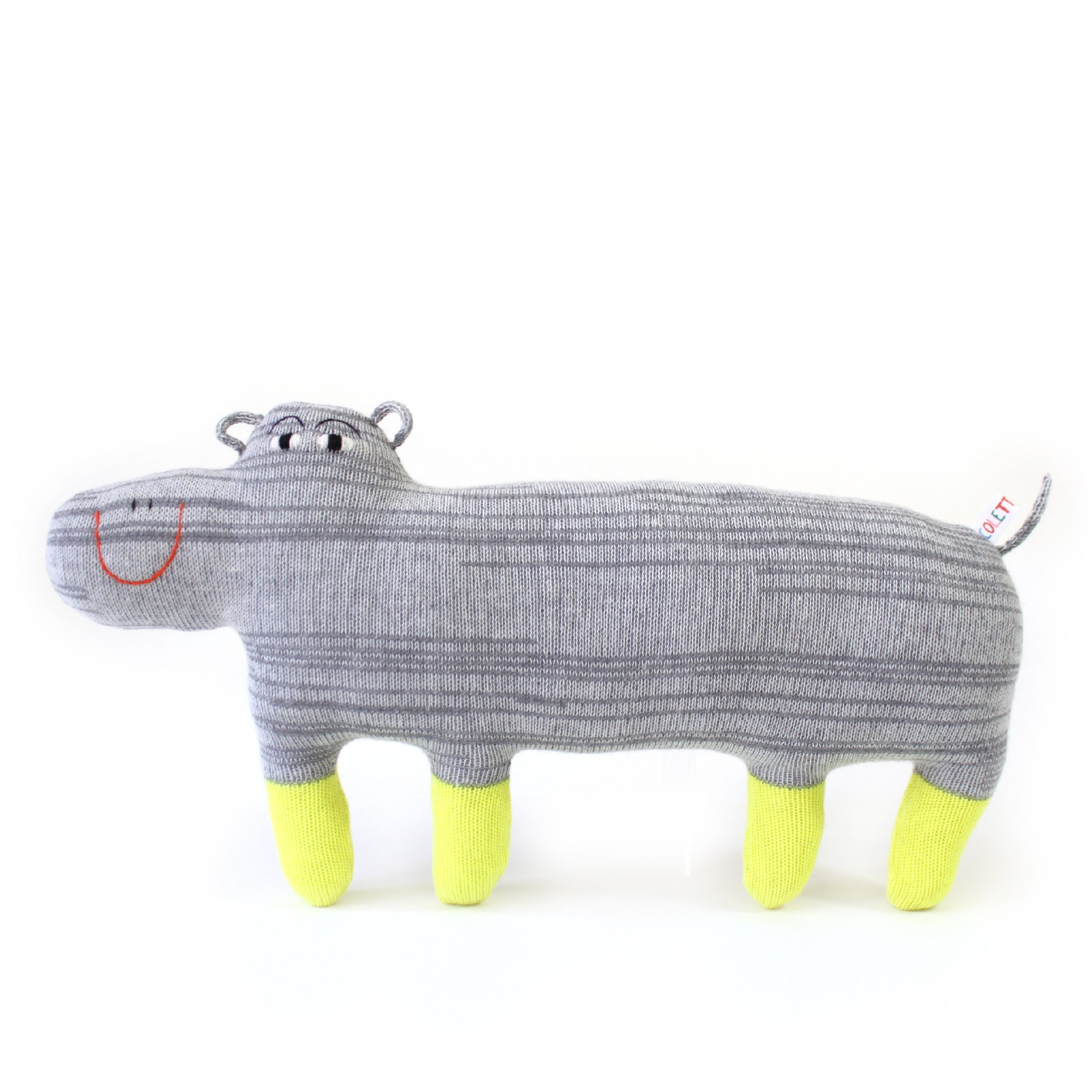 Happy Hippo - Merino Plush Toy - Etsy