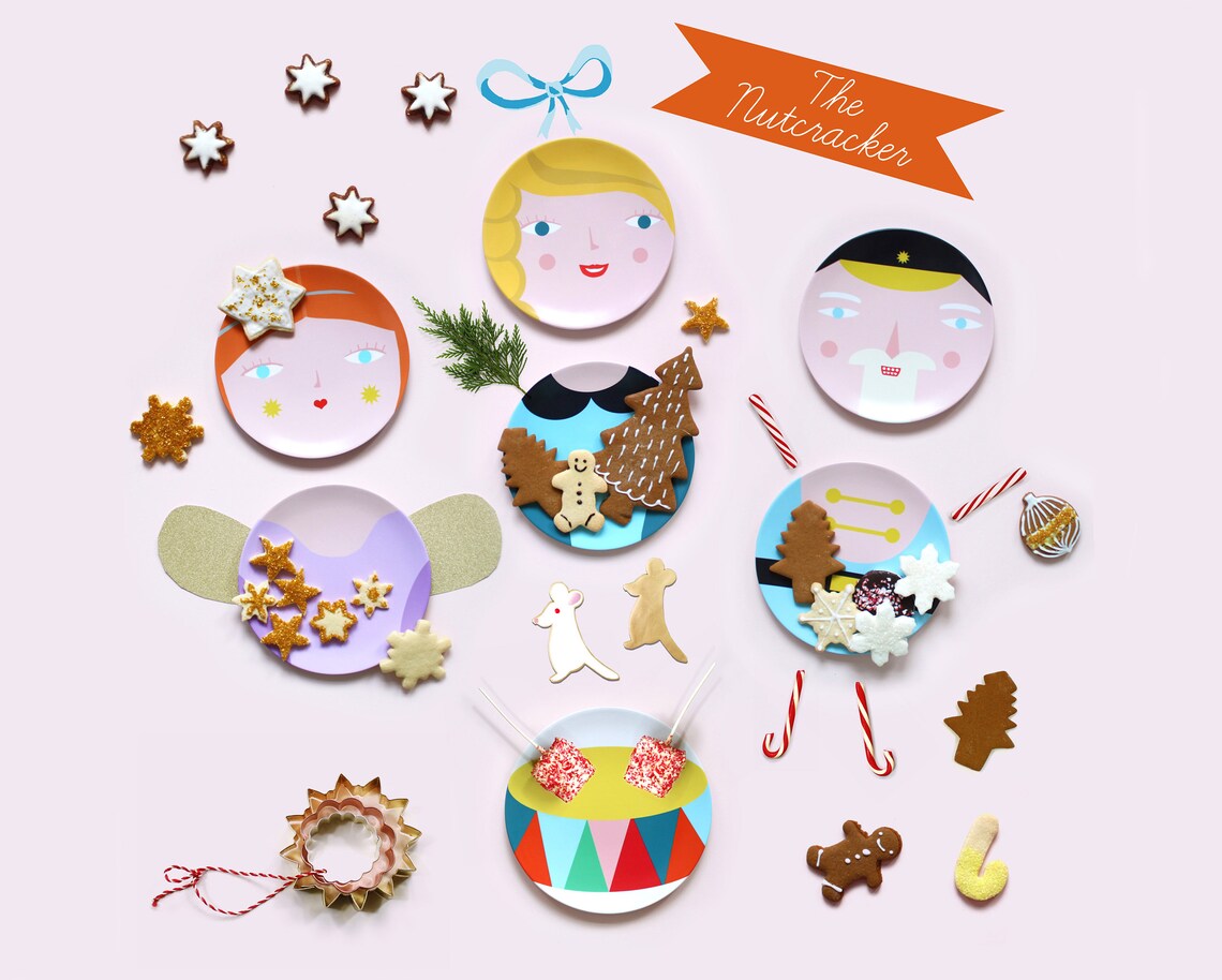 The Nutcracker Plates Holiday Tableware Kids Dinnerware | Etsy