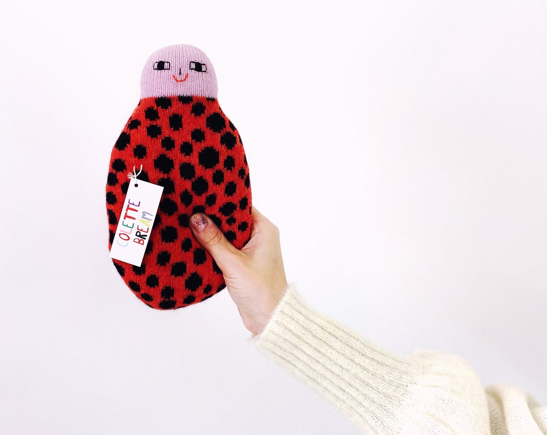 Ladybug Soft Toy - Handmade Stuffed Animal - Knit Ladybug Plush ...
