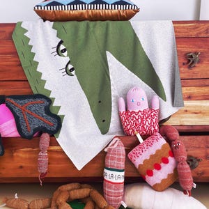 Scaredy Sue Soft Toy - Handmade Stuffed Plush - Knit Lambswool Doll ...