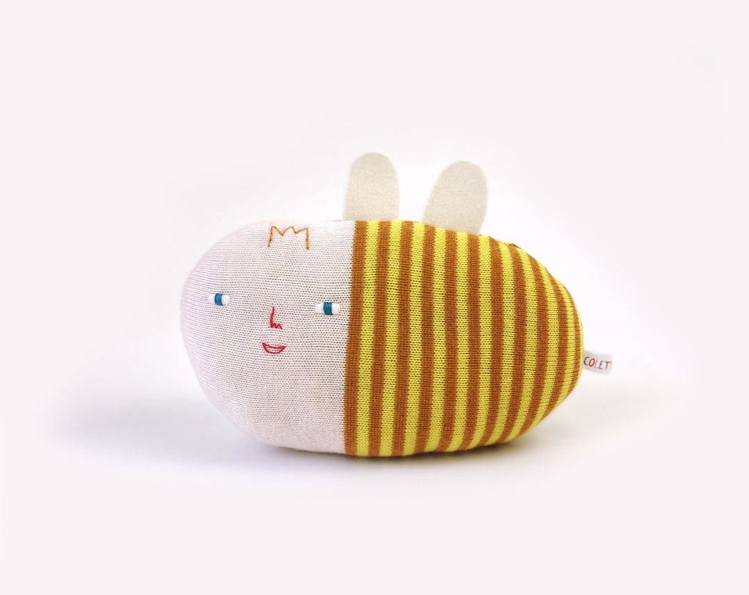 Bea the Bee Soft Toy - Handmade Stuffed Animal - Knit Bee Plush ...