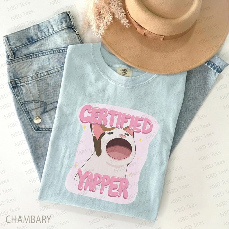Comfort Colors Professional Yapper Funny Cat Meme T-shirt, Gift for Her ...