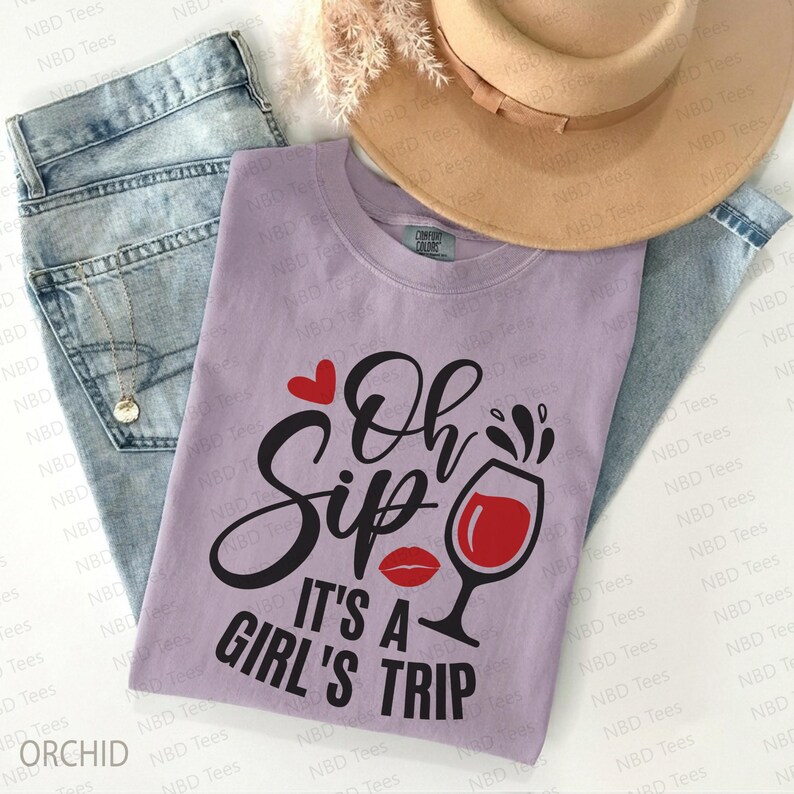 Cruise Shirts,oh Sip Its A Girls Trip, Ladies Group Vacation T Shirts ...