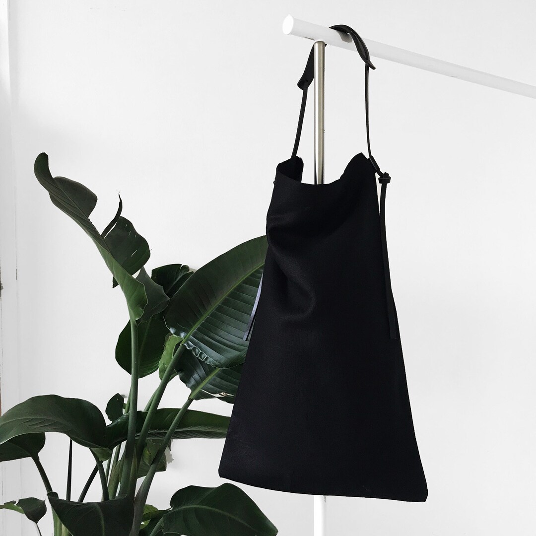 Black Lynn/ Linen Bag/ Shoulder Bag/ Light Sommer/ Minimalist/ Tote ...