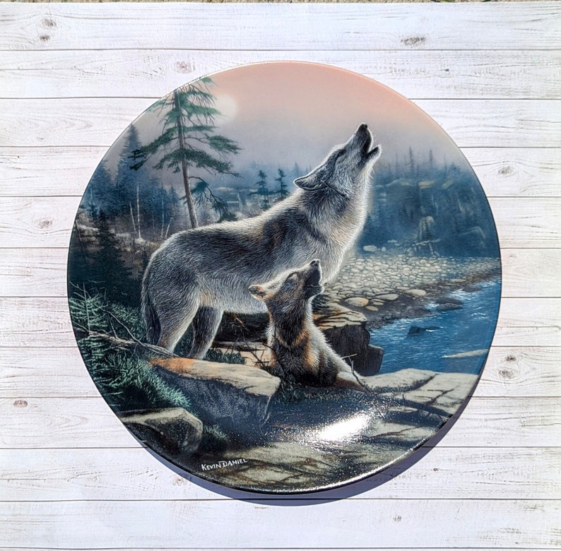 Kevin Daniels howling Lesson Wolf Plate Call of the Wilderness - Etsy