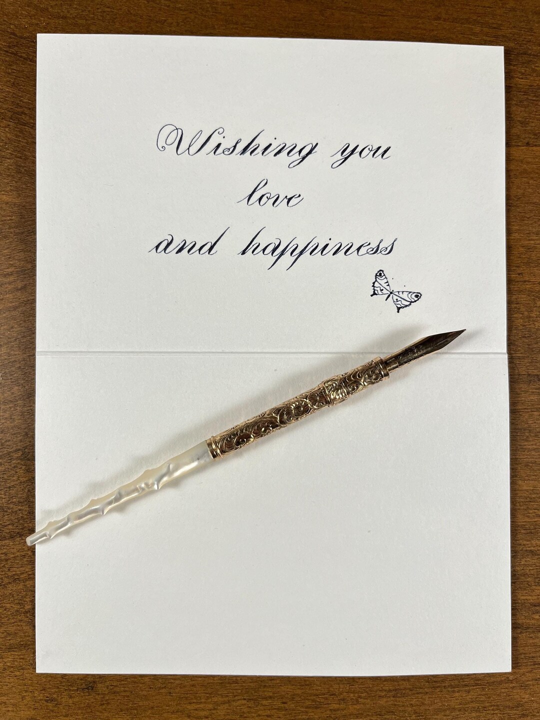 Greeting Card With Hand Written Message, Original Calligraphy, Hand ...