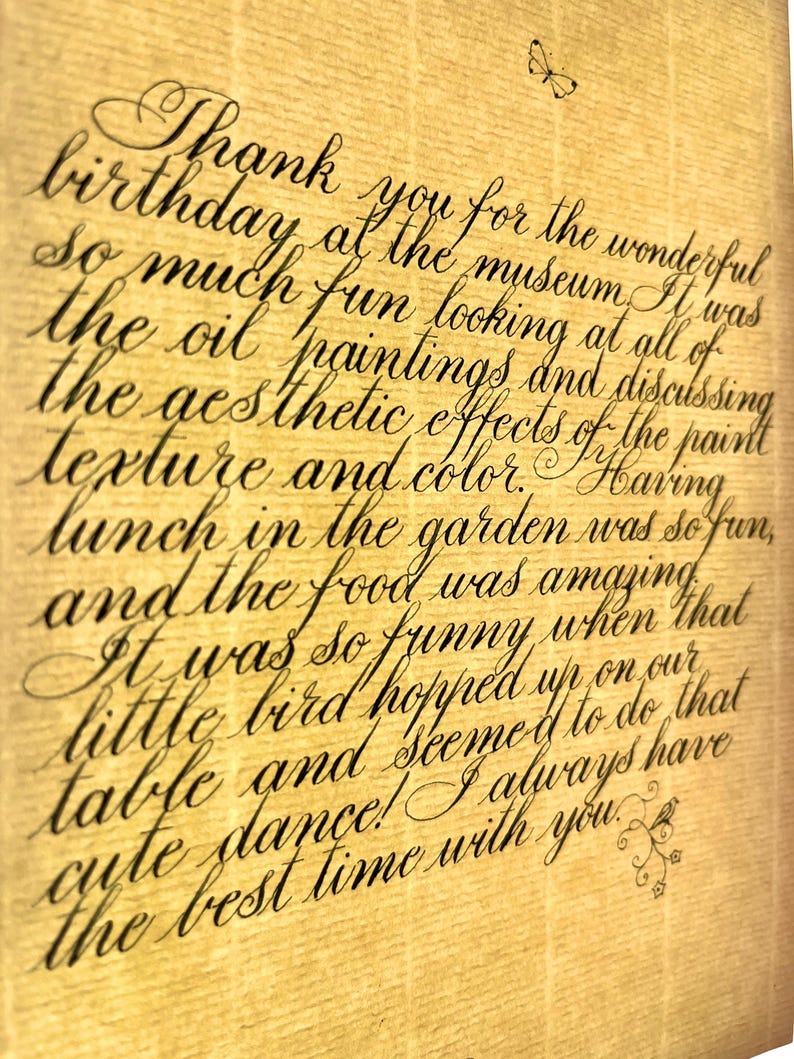 Custom Personalized Handwritten Calligraphy, Letter, Quote, Love Letter ...