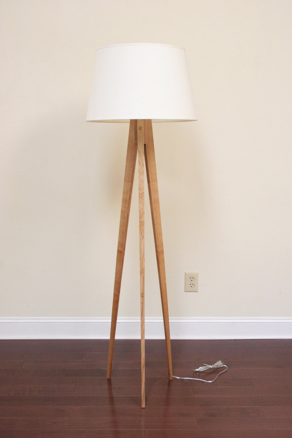 Floor Lamp Tripod Maple Slim - Etsy
