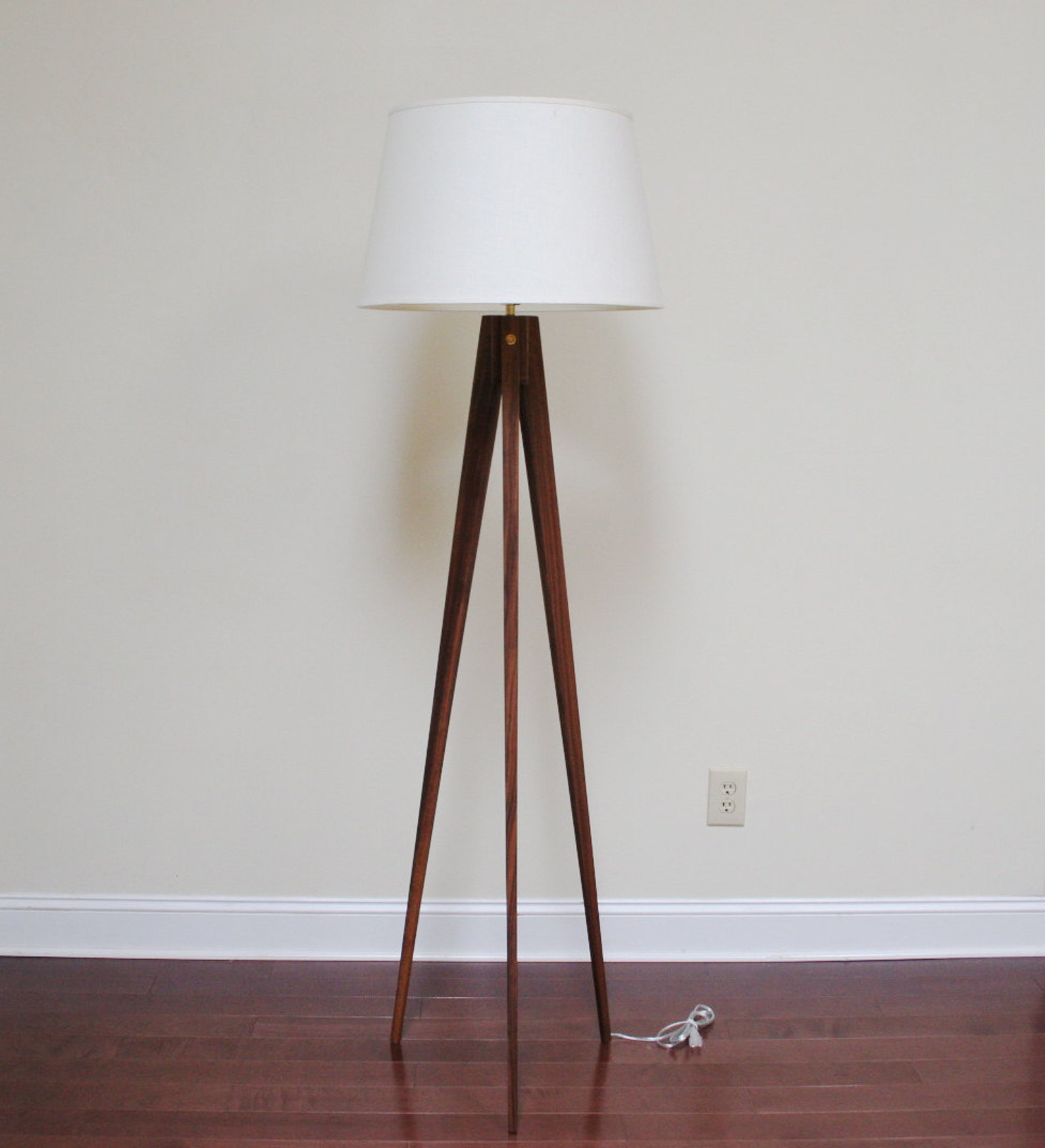 Floor Lamp Tripod Slim - Walnut - Etsy