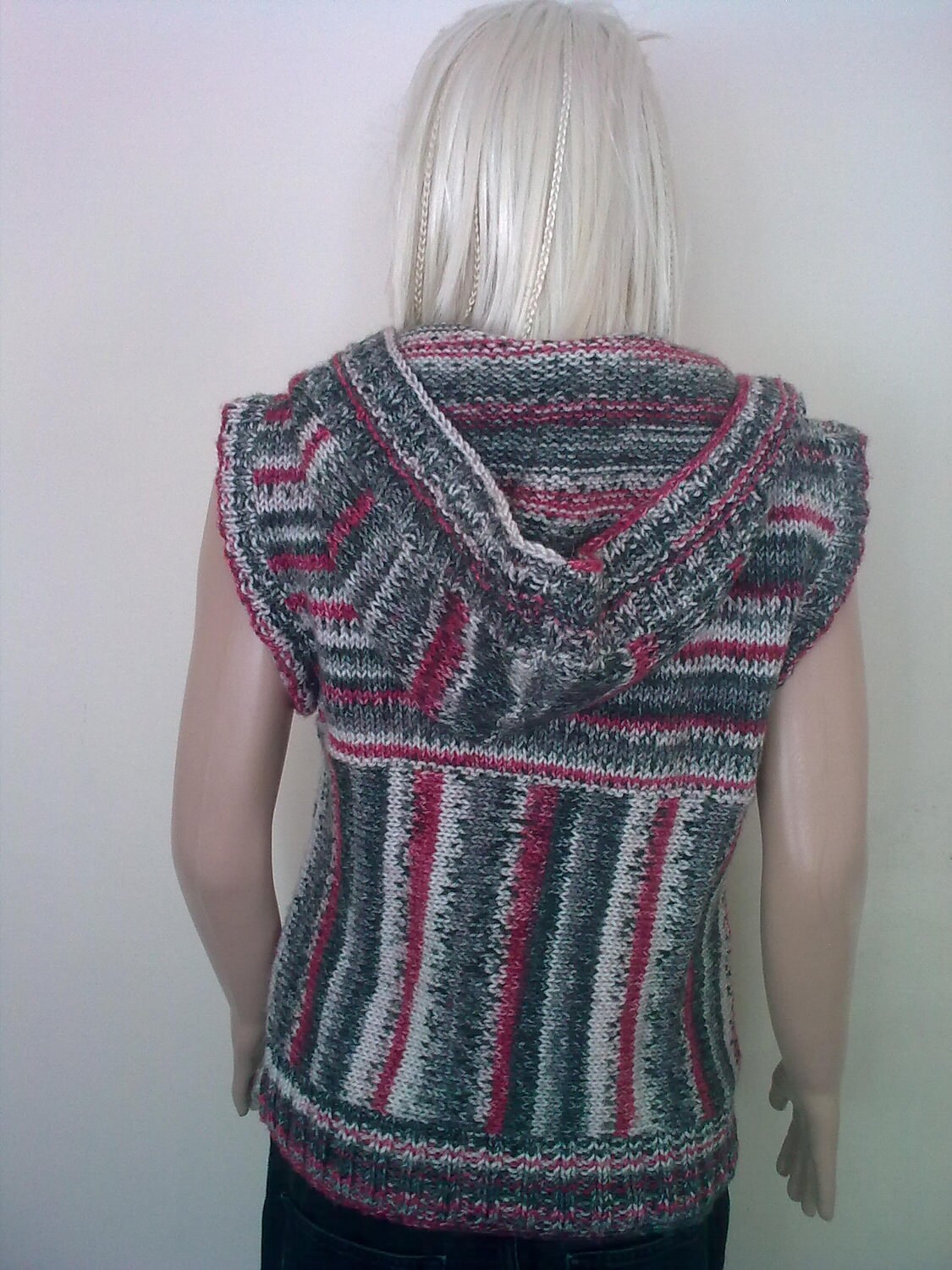 Cozy Sweater Nonwool Hooded Sweater Hand Knitted Blouse - Etsy