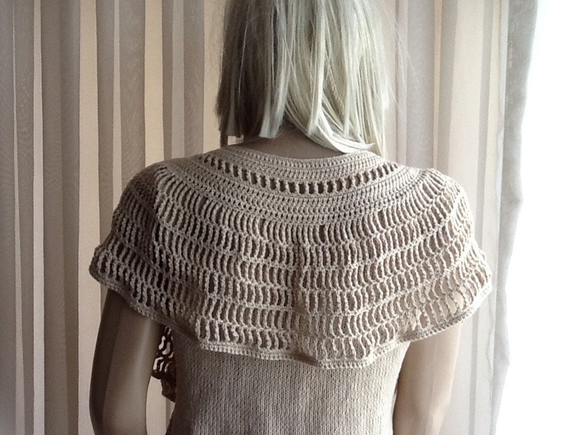 Cleopatra CROCHET Top Shawl Sweater Lacy Top Hand Knit - Etsy