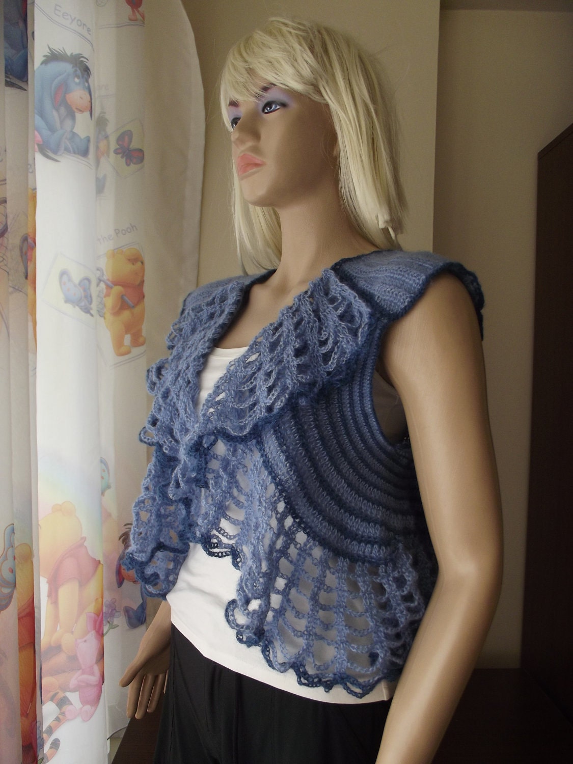 Sunflower Ruffled Bolero Shawl Neck Shrug Lacy Shrug - Etsy