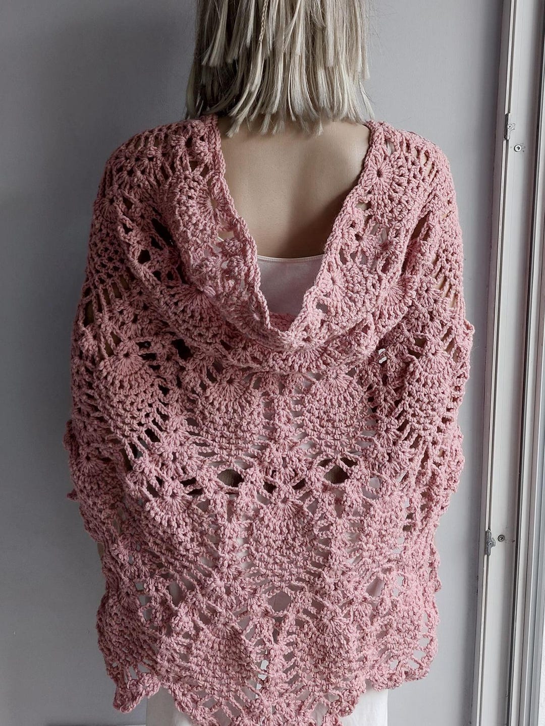 Flames Crochet Shawl, Wedding Wrap, Bridal Cover Up, Pineapple Scarf ...