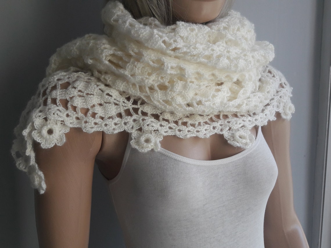 Fairy Tale Lacy Crochet SHAWL Wedding Wrap Bridal Scarf - Etsy