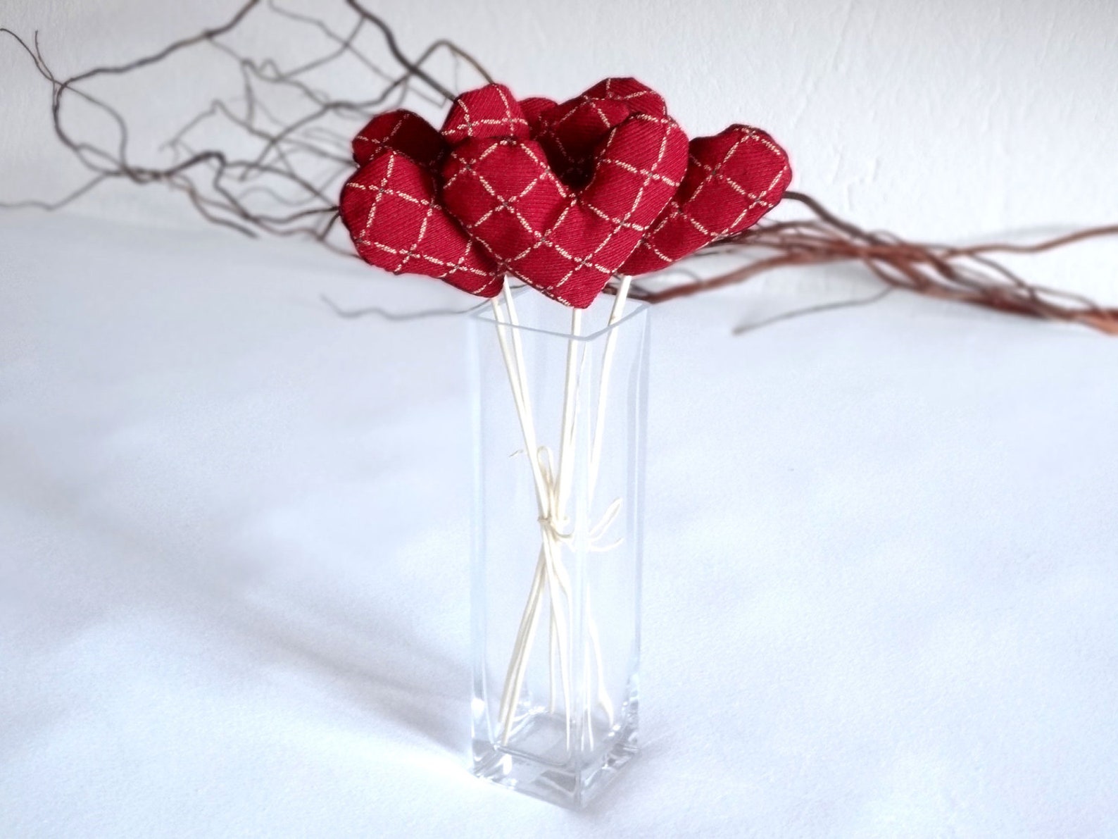 Hearts Bouquet on a Stick for Home Decoration Gift Idea - Etsy