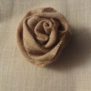 Burlap Roses Flower - Set of 12 Handmade Fabric Rosettes - Wedding ...