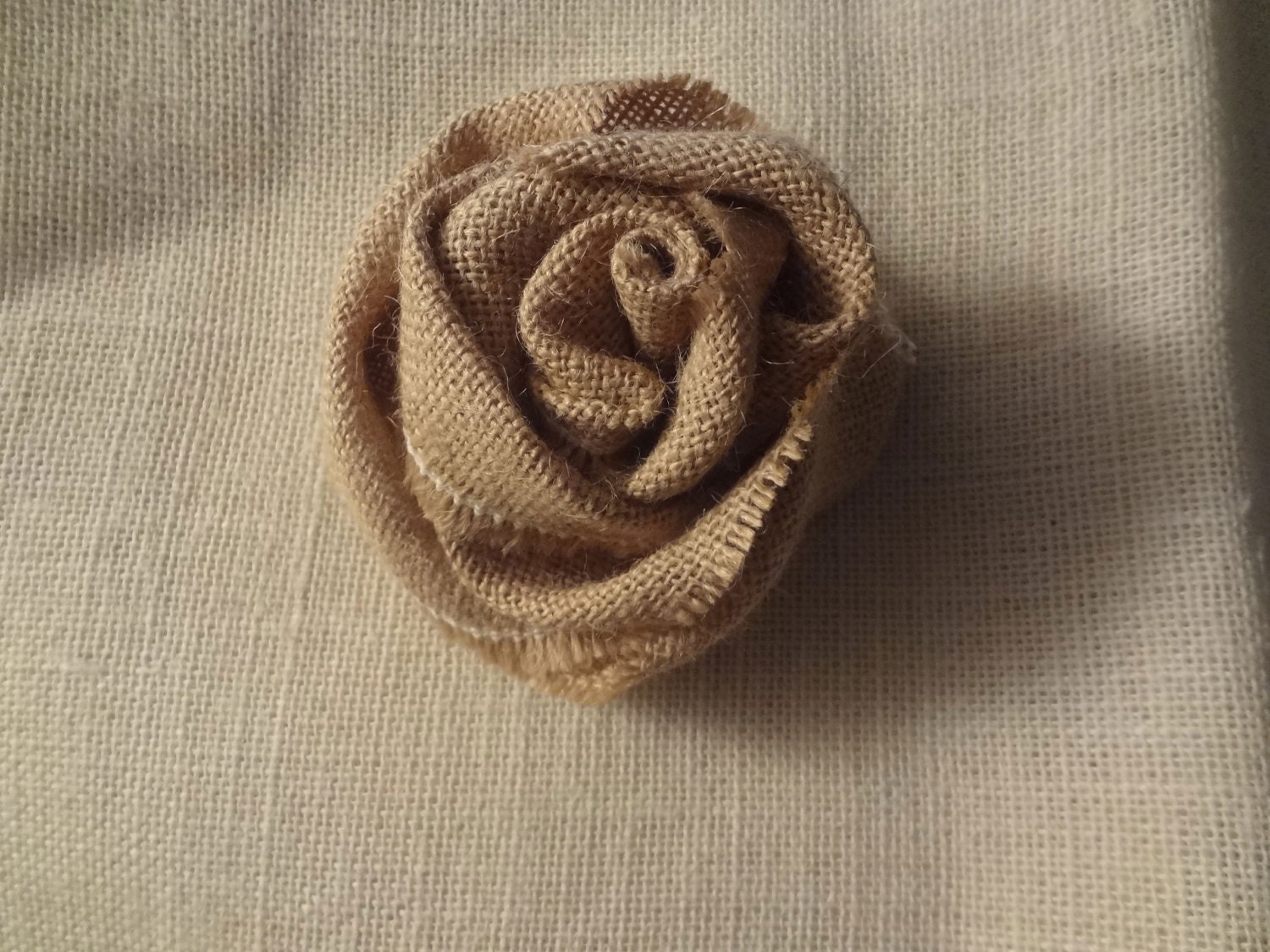 Burlap Roses Flower Set of 12 Handmade Fabric Rosettes - Etsy