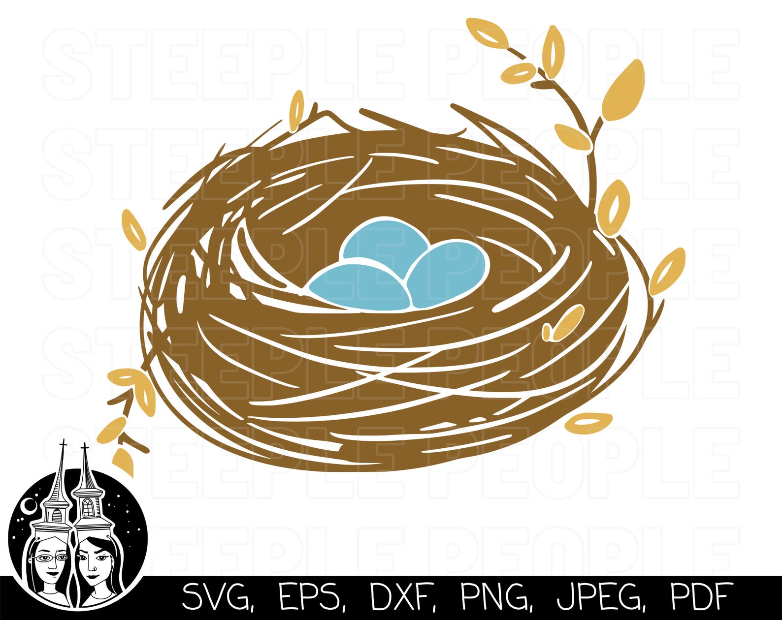 Bird Nest SVG Bird Nest Clipart Bird Eggs SVG Cricut | Etsy