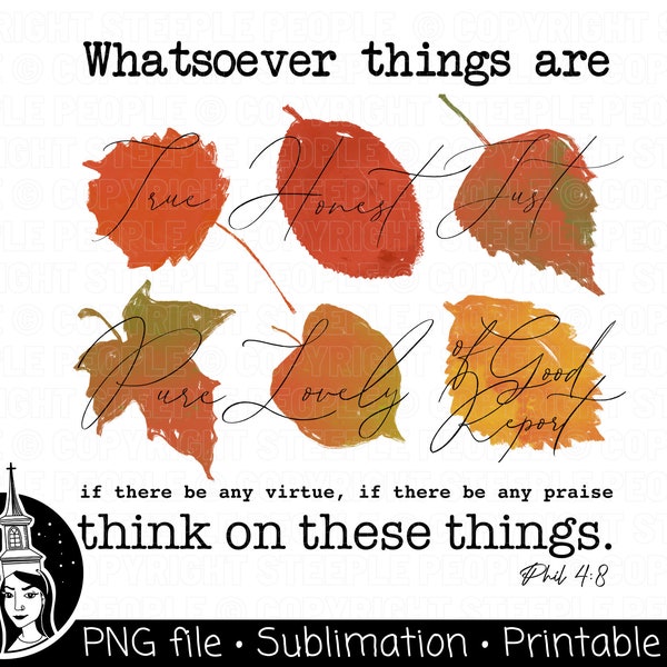 Whatsoever Things - Etsy