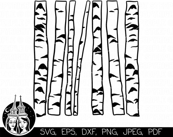 Birch Trees SVG Trees SVG Birch SVG Birch Png Nature Svg | Etsy