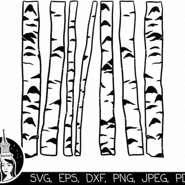 Birch Tree Svg - Etsy