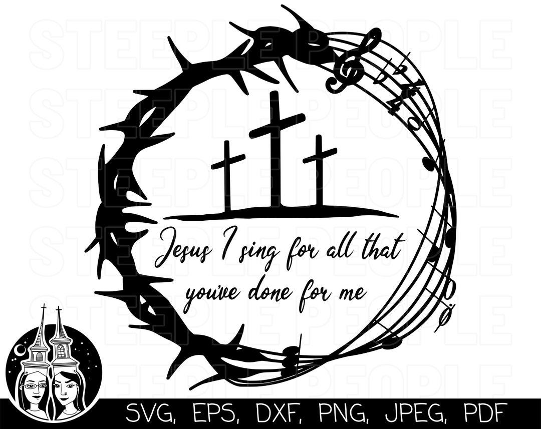 Christian Music SVG, Christian Lyrics SVG, Christian Music Staff SVG ...