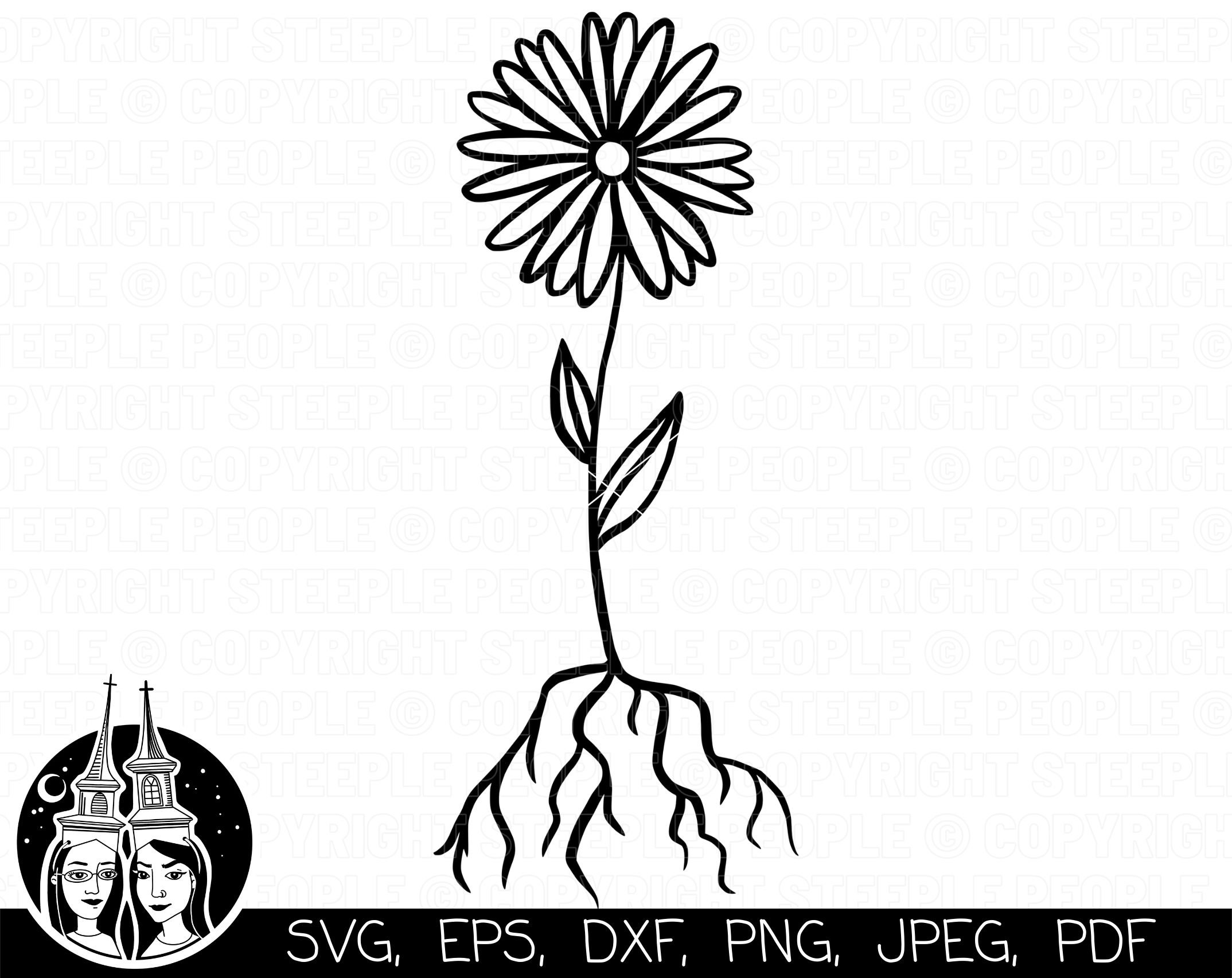 Daisy SVG Roots SVG Flowers SVG Floral Svg Daisy Png - Etsy Denmark