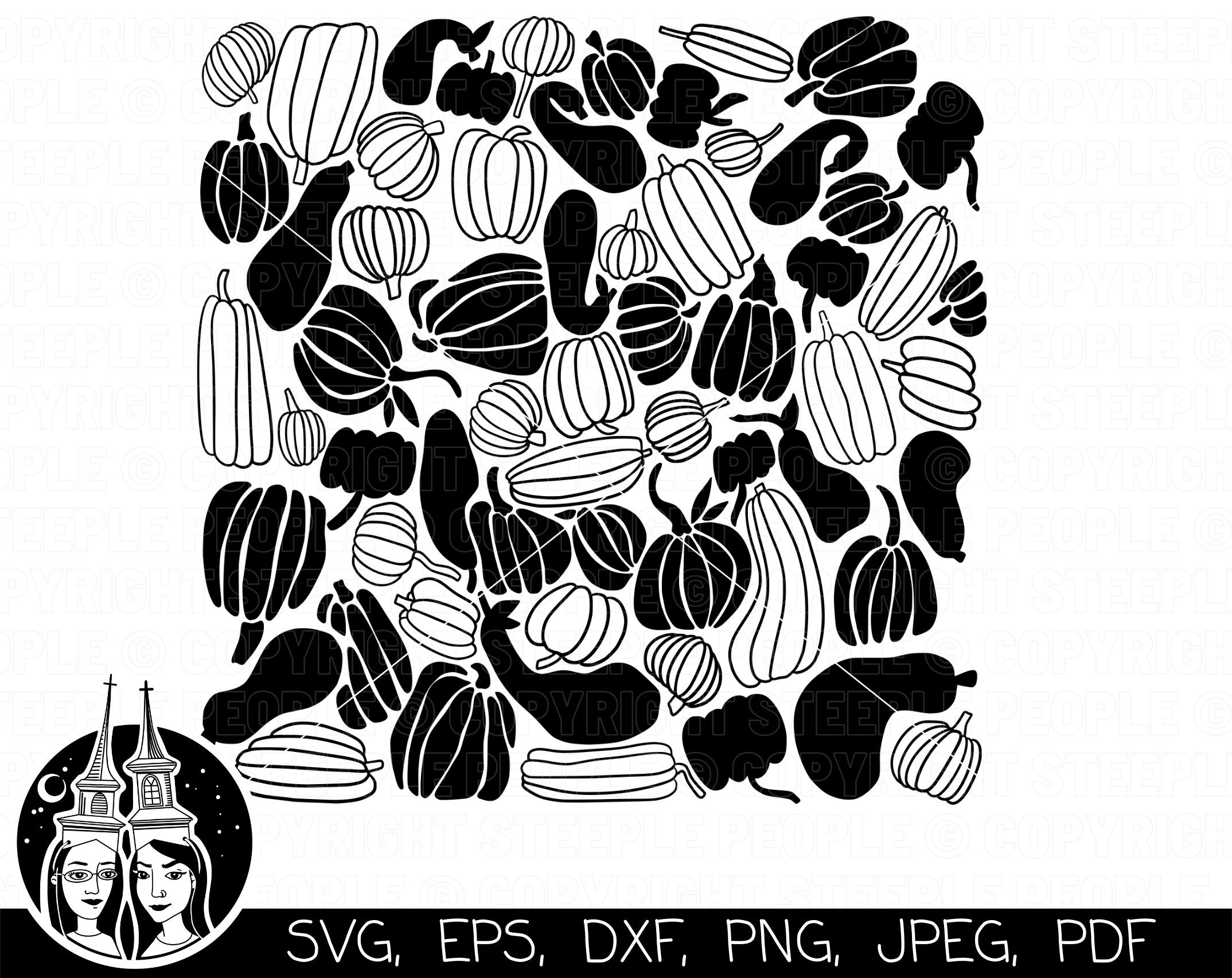 Pumpkins SVG Gourds SVG Pumpkins PNG Fall Svg Autumn Svg - Etsy