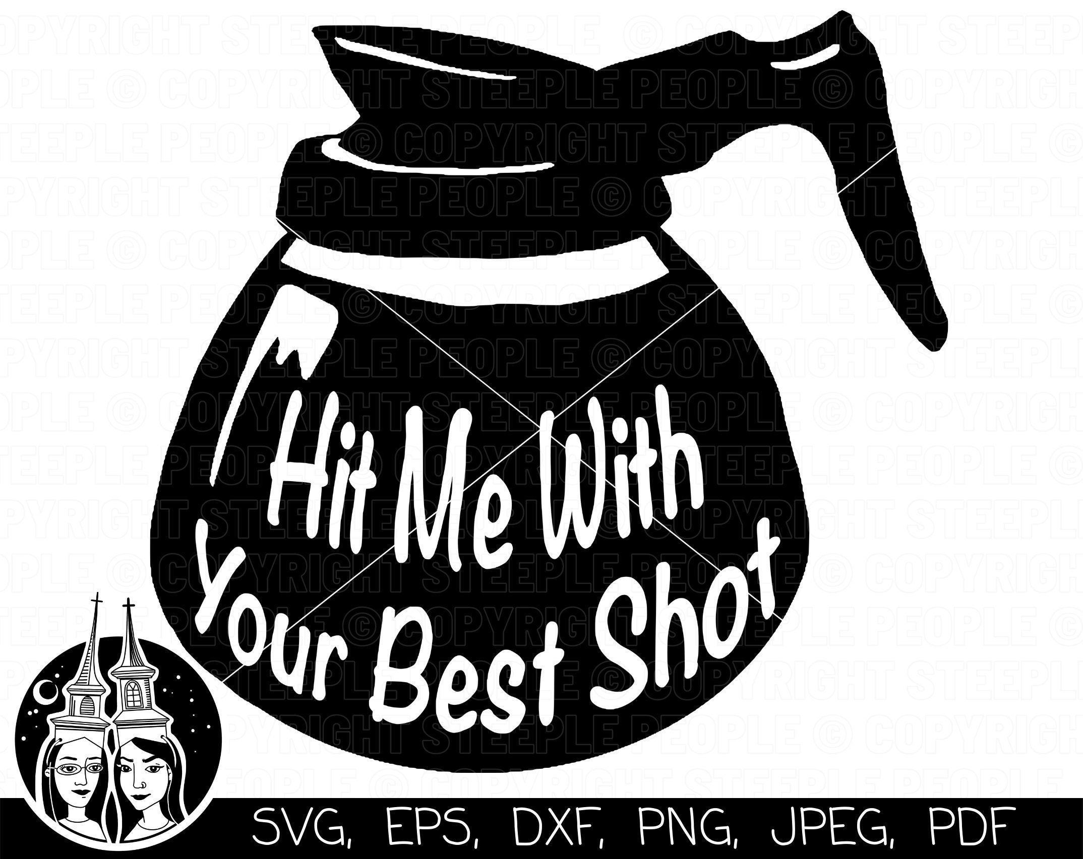 Hit Me With Your Best Shot SVG Coffee Pot SVG Coffee Saying - Etsy UK