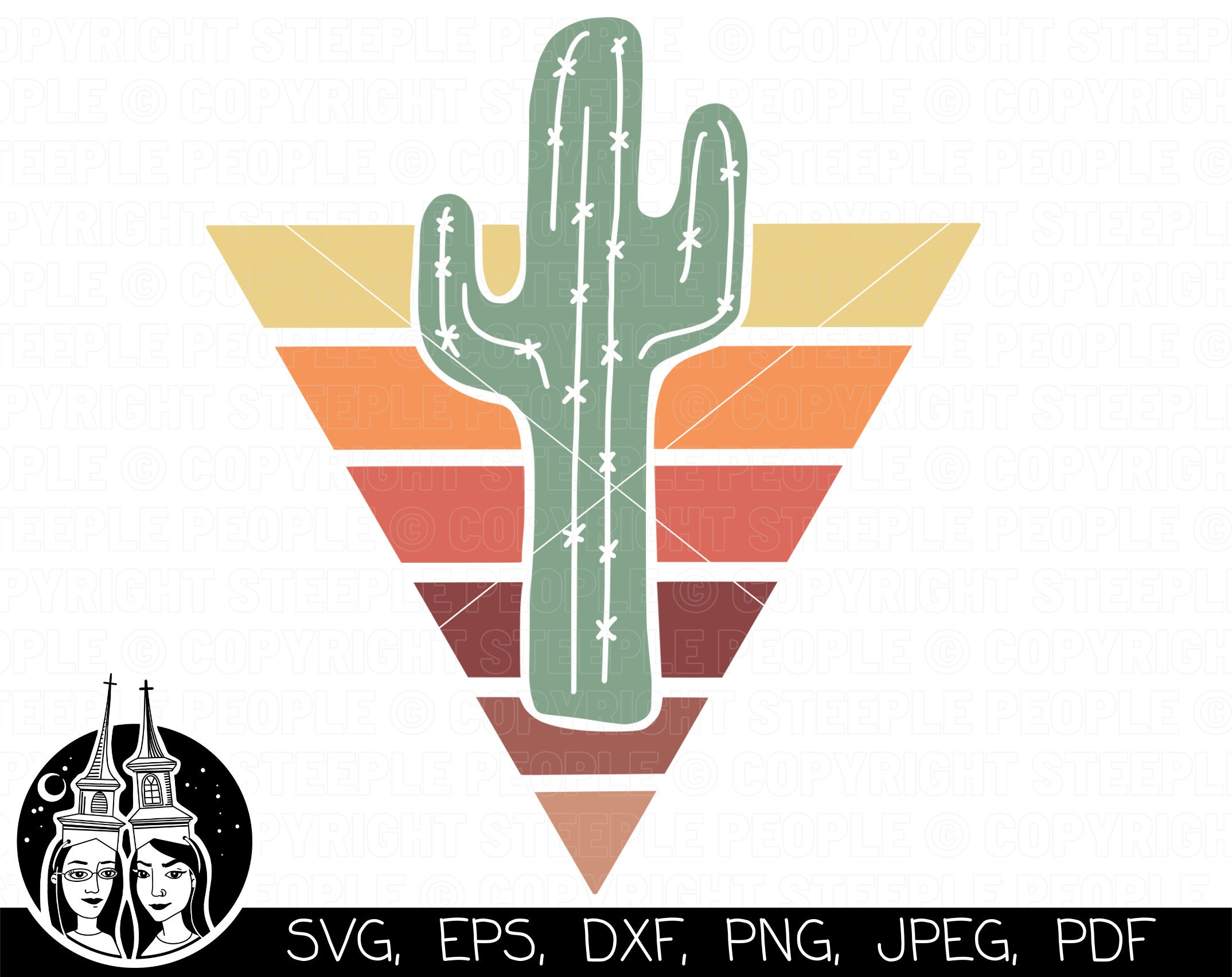 Cactus SVG Cactus PNG Cactus Sunset SVG Cactus Clipart - Etsy