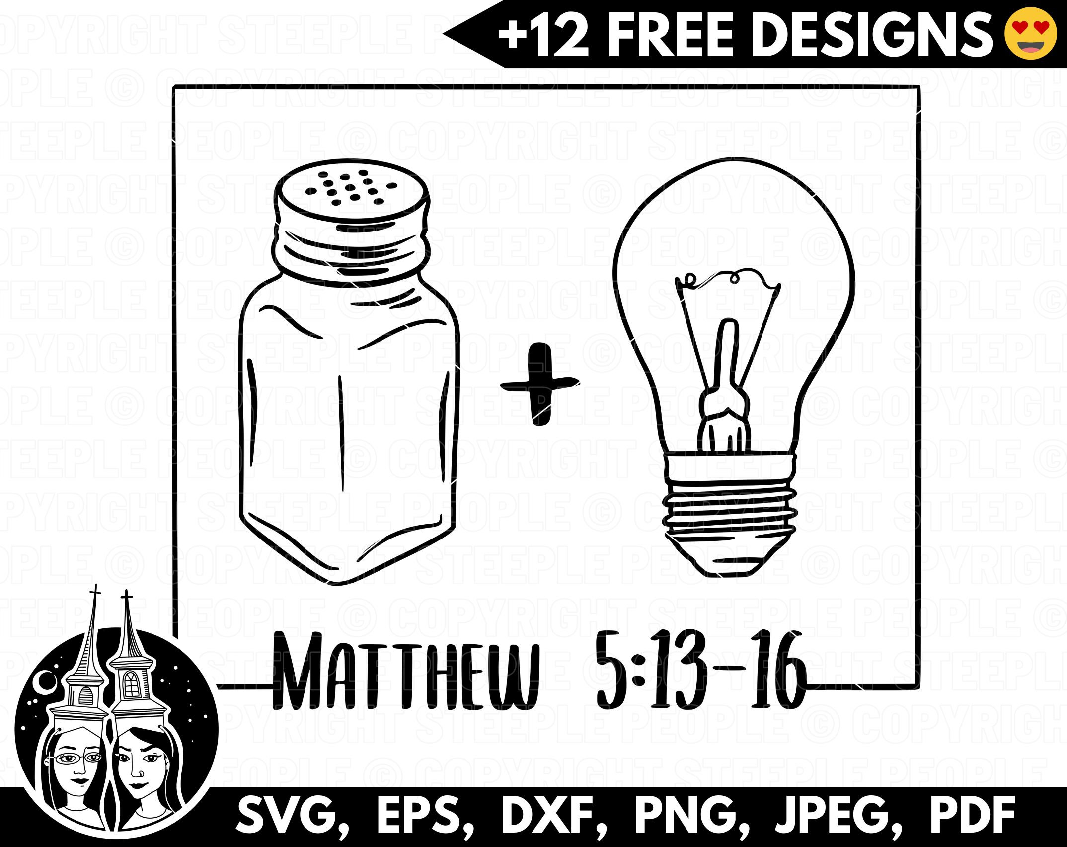 Bible Verse SVG Salt and Light SVG Bible Svg Jesus Svg - Etsy