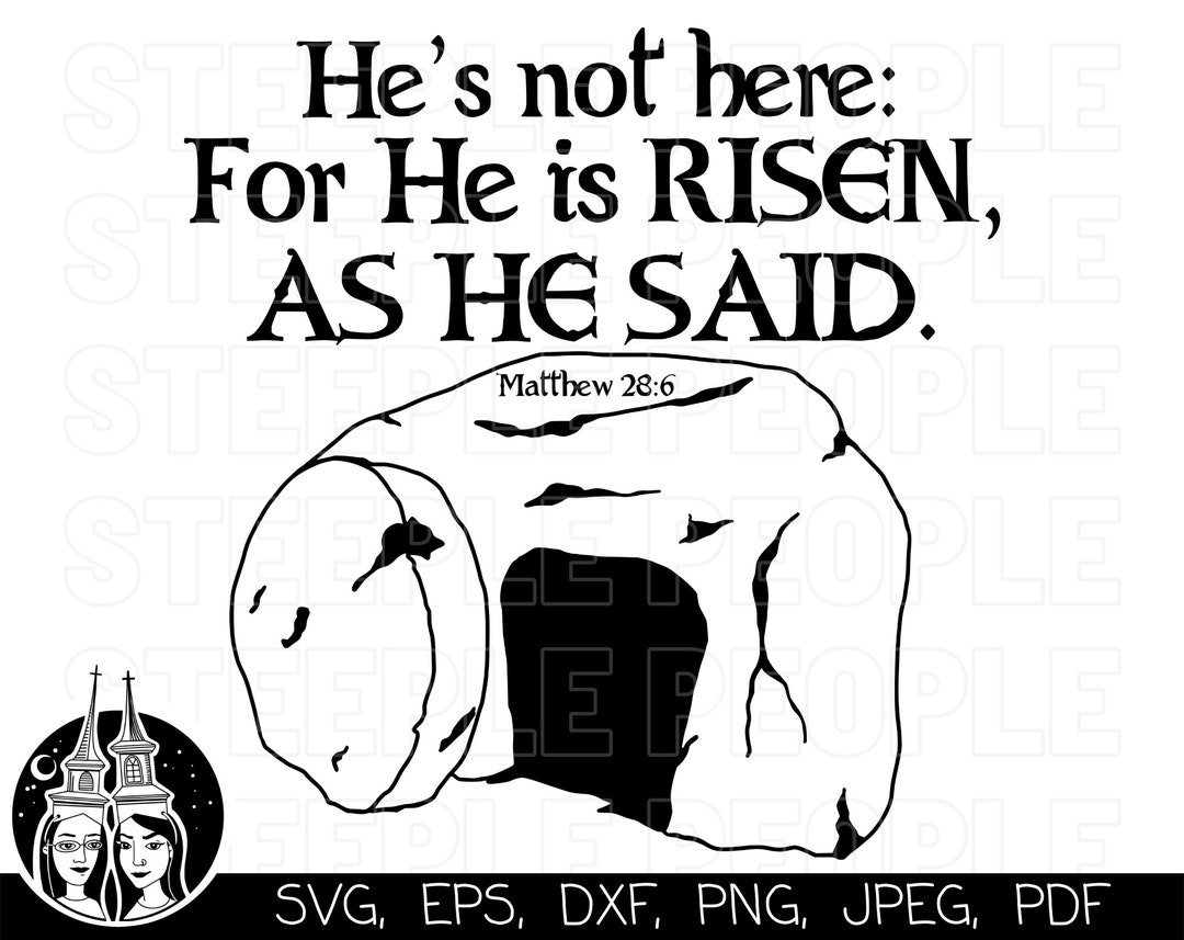 He is Risen SVG, Christ Has Risen SVG, Empty Tomb SVG | Cricut ...