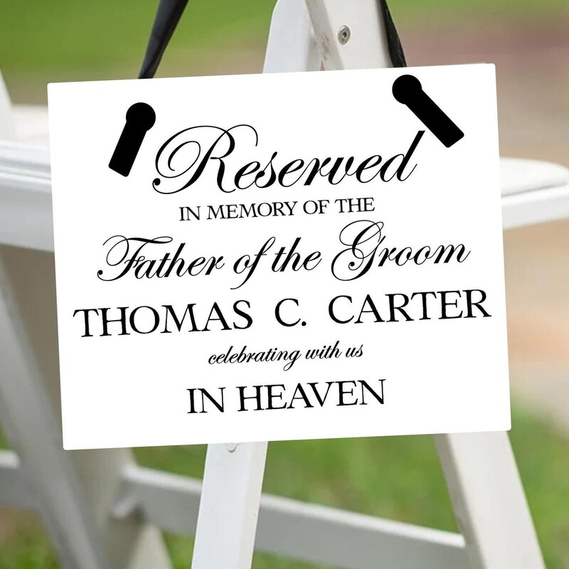 Memorial Chair Sign - Etsy