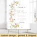 Bridal Shower Welcome Sign, Tulips and Spring Flowers, Bridal Outdoor ...