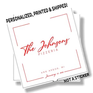 Personalized Pizza Box: Custom Pizza Party, Wedding, Birthday, Family ...