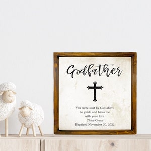 Personalized Godfather Gift God Father Sign Godparents - Etsy