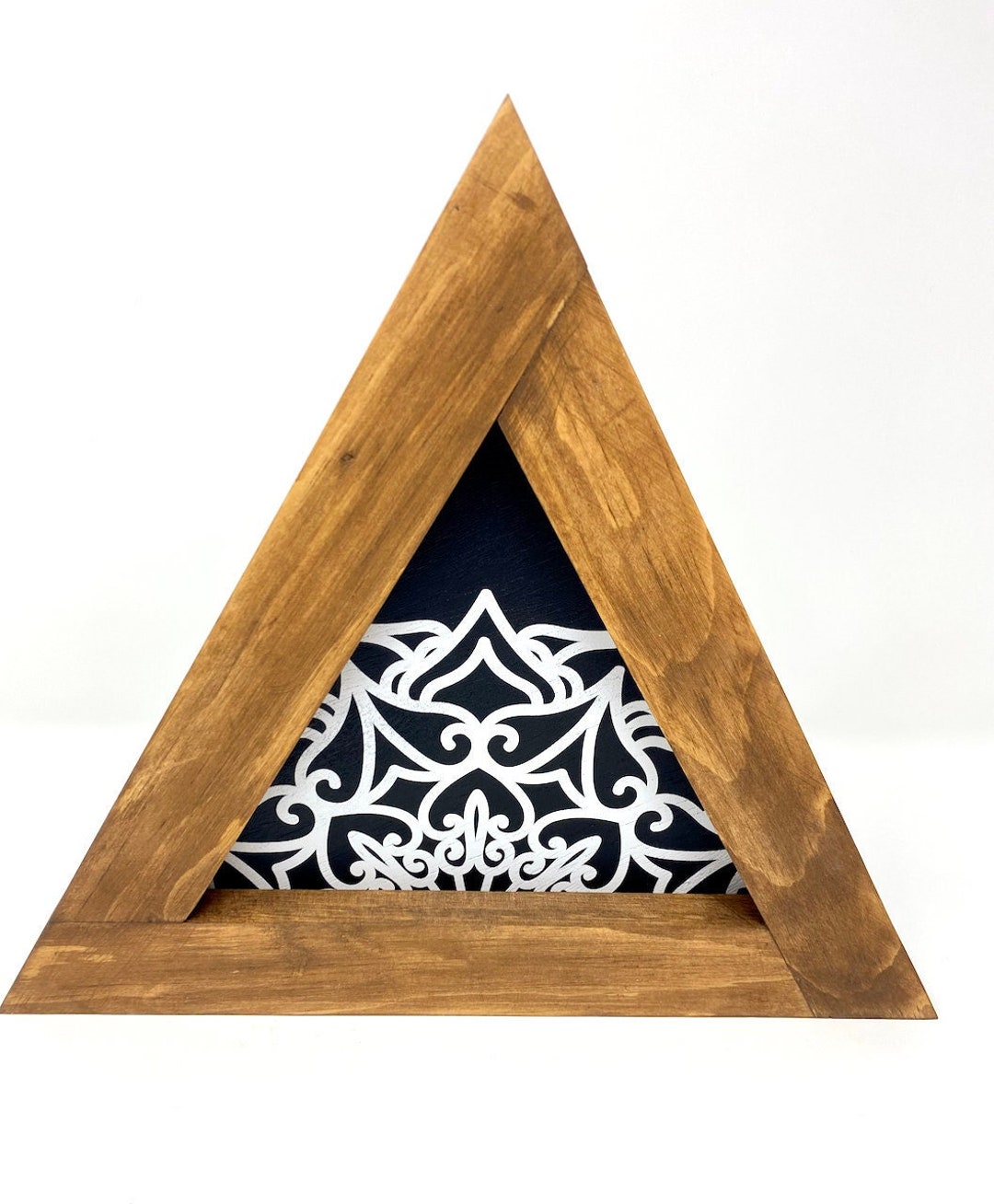 Triangle Wood Frame, Triangle Wall Art, Boho Decor, Mandala - Etsy