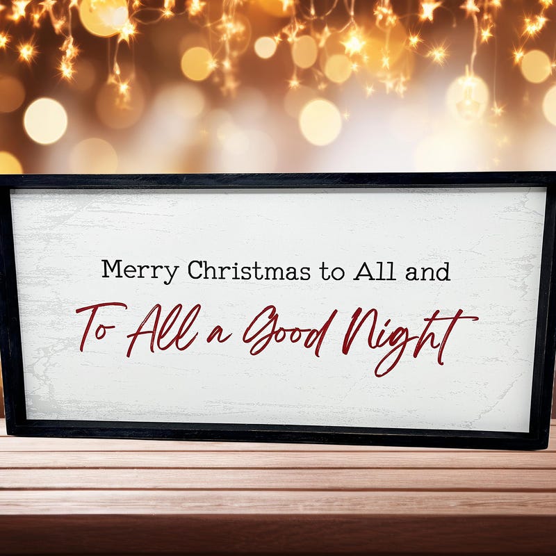 And to All a Good Night Sign - Etsy