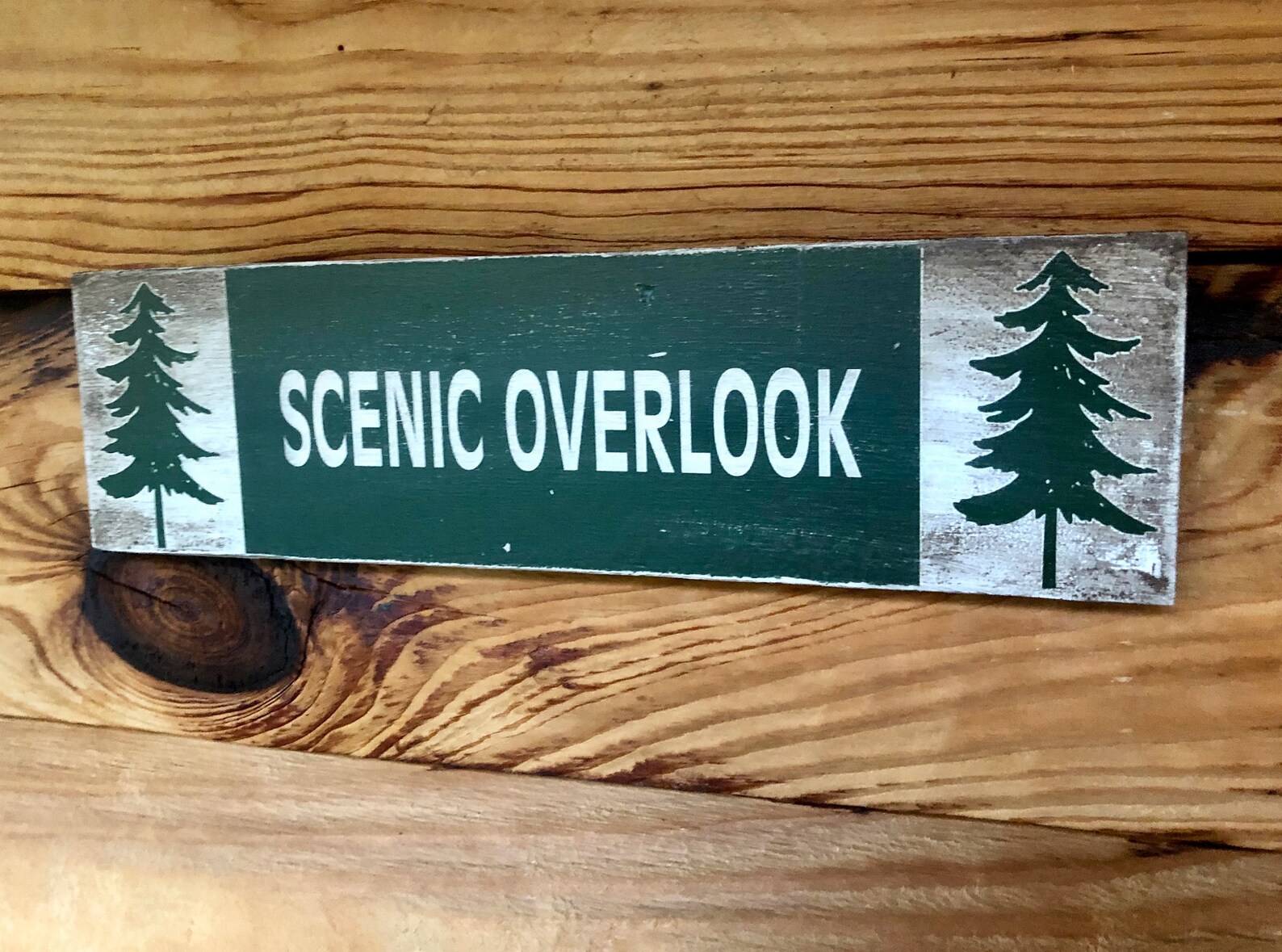 Scenic Overlook Rustic Wood Sign Cabin Lodge Mountain Lake | Etsy
