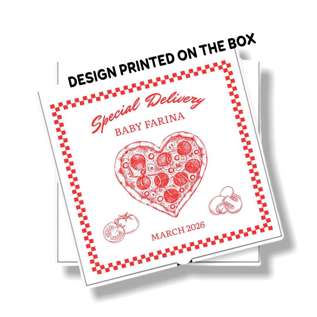 Personalized Special Delivery Pizza Box, Baby Shower, Baby Announcement ...