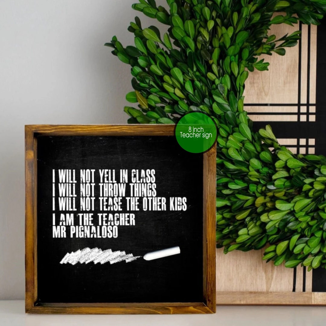 Personalized Teacher Gift Teacher Sign Funny Teacher Sign - Etsy