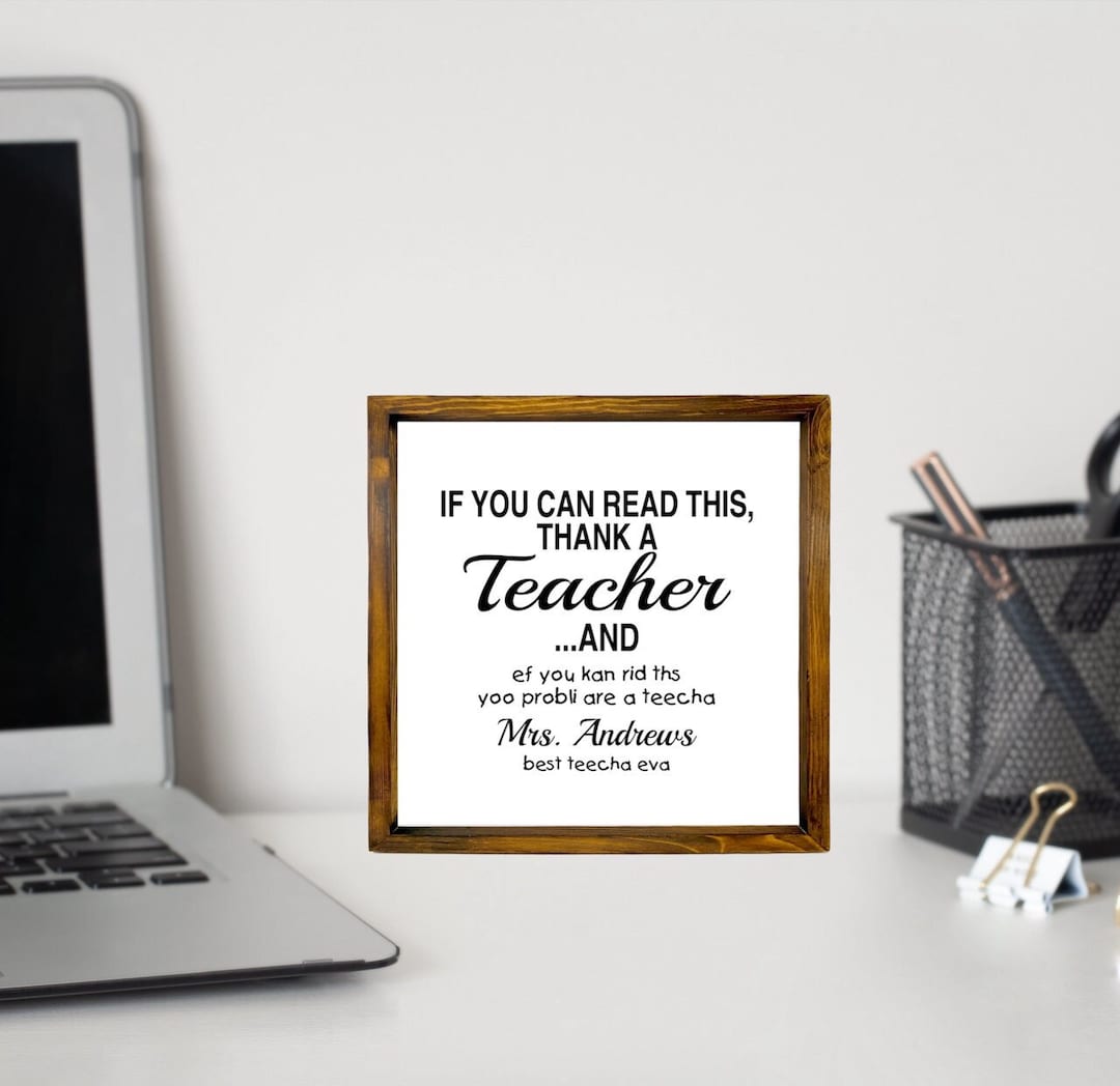 Personalized Teacher Gift Sign for Teachers Best Teacher - Etsy