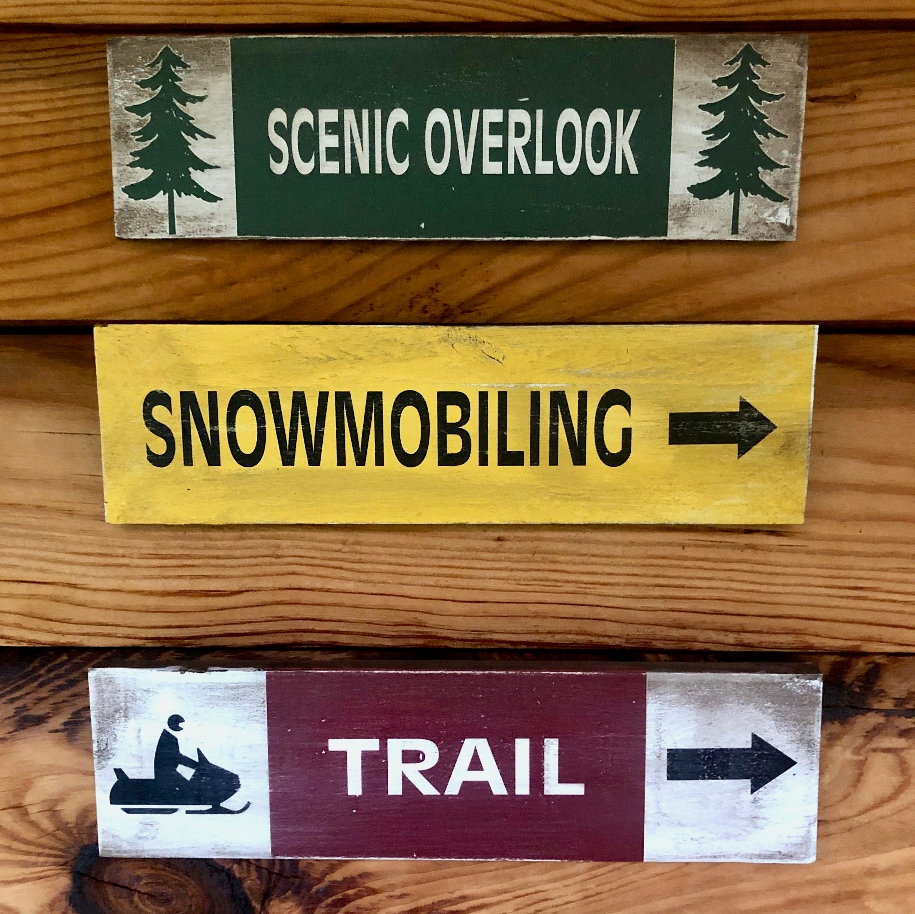 Scenic Overlook Rustic Wood Sign Cabin Lodge Mountain Lake | Etsy