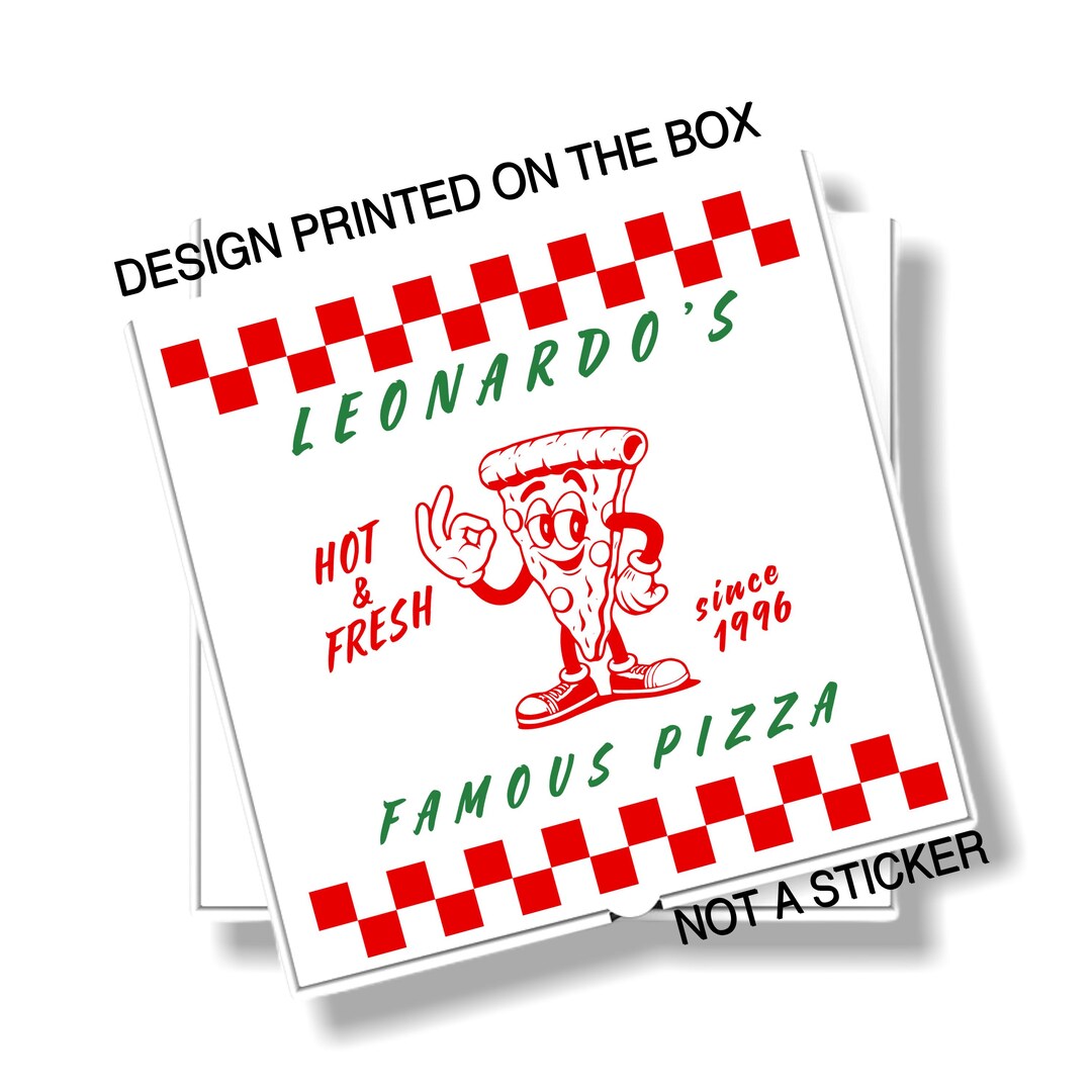 Personalized Pizza Box: Hot and Fresh, Pizza Chef, Birthday, Father's ...