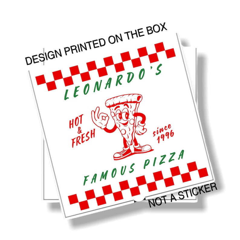 Personalized Pizza Box: Hot and Fresh, Pizza Chef, Birthday, Father's ...