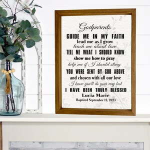 Godparent Gift Personalized Godparent Sign Gift for - Etsy